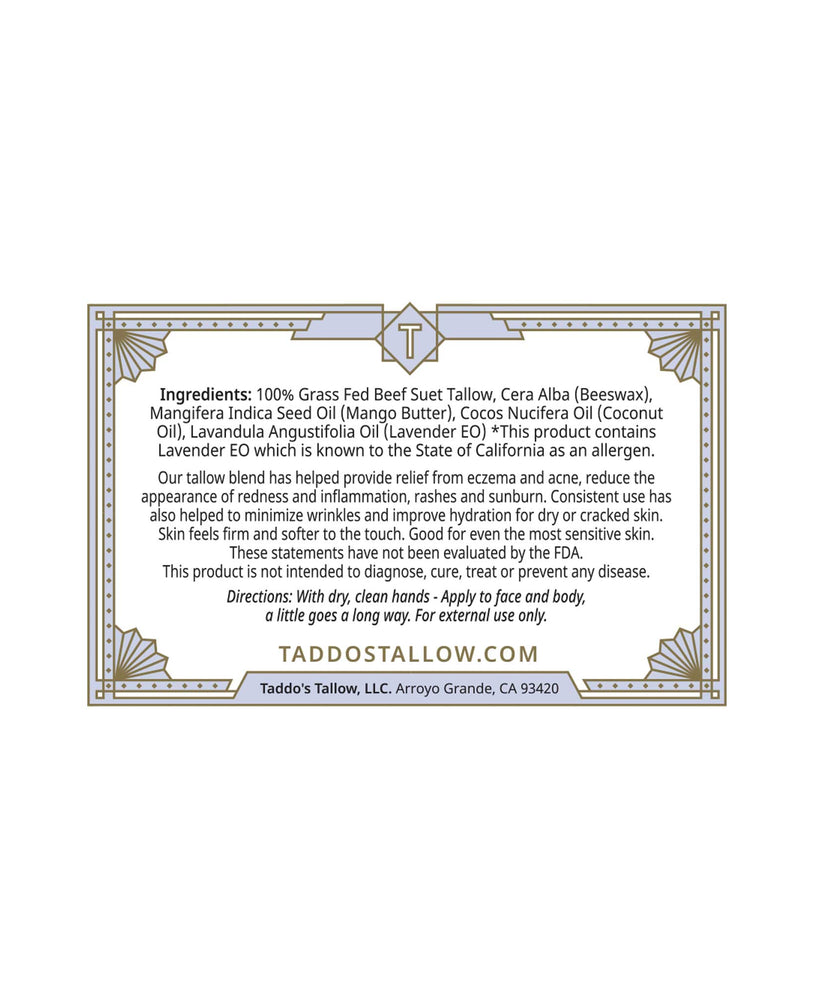 Tallow Lotion Stick – Taddo's Tallow