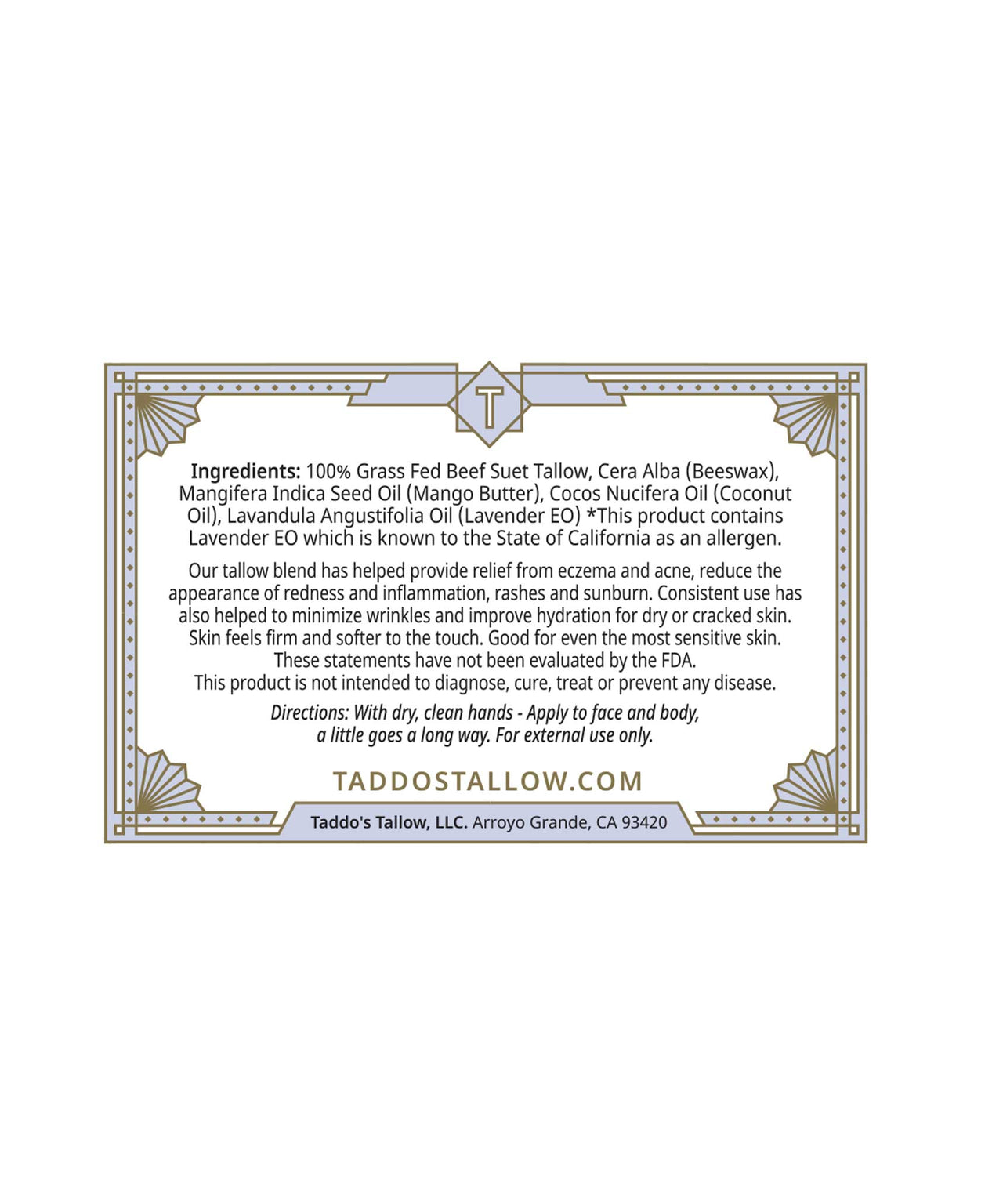 Tallow Lotion Stick – Taddo's Tallow