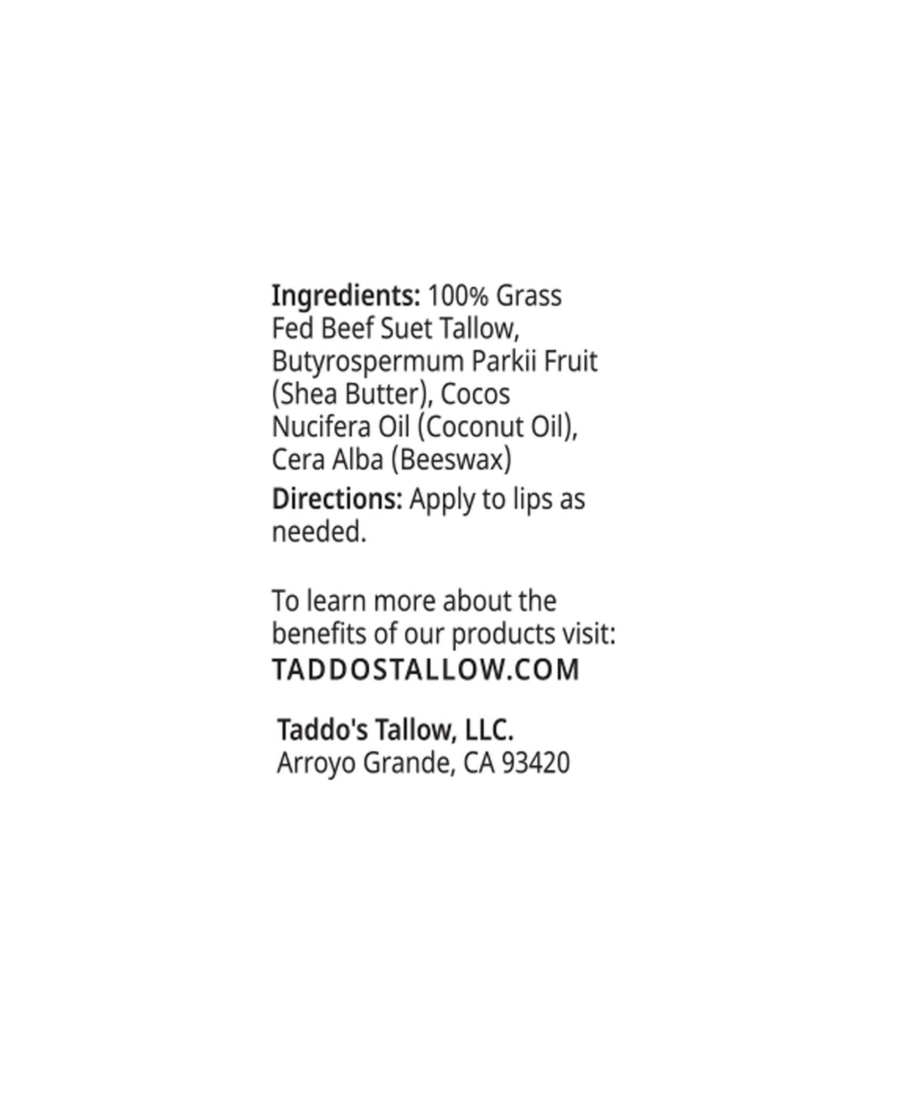 Tallow Lip Balm – Taddo's Tallow